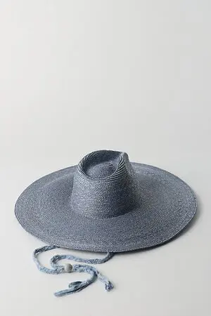 Free People So Coastal Wide Brim Hat - Blue