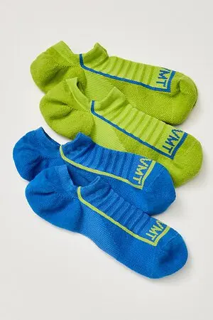 Free People Simple Sport No-show Sock 2-pack - Honeydew/blue