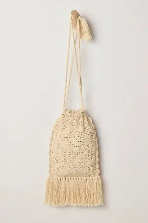 Anna Sui Rose Crochet Shoulder Bag