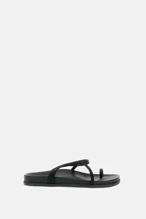 ANCIENT GREEK SANDALS Eleftheria Flat Sandals - Nero