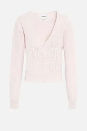 BARRIE Two-tone Lace Knitted Jacket
