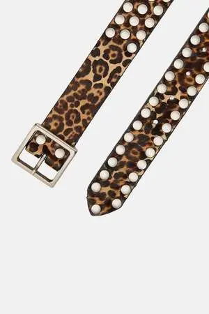 GOLDEN GOOSE Cintura Con Borchie Martellate - Multicolore