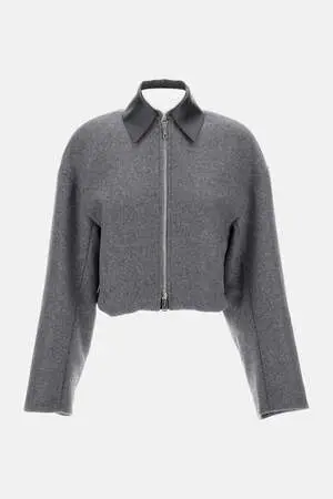 Sportmax Short Jacket In Vacuo Wool - Grey