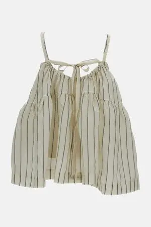 CASEY & CASEY Sleeveless Striped Silk Top
