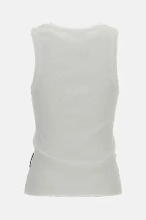 DES_PHEMMES Embellished Tank Top - White