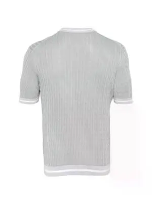 Eleventy Round-neck Cable-knit Top