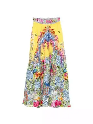 Camilla Floral Skirt - Yellow