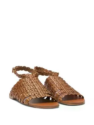 Casadei Woven Buckled Sandals