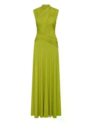 Rachel Gilbert Juniper Ruched Gown - Green