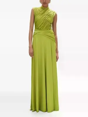 Rachel Gilbert Juniper Ruched Gown - Green