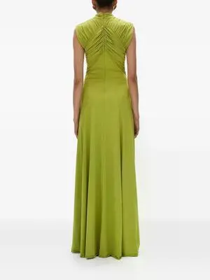 Rachel Gilbert Juniper Ruched Gown - Green