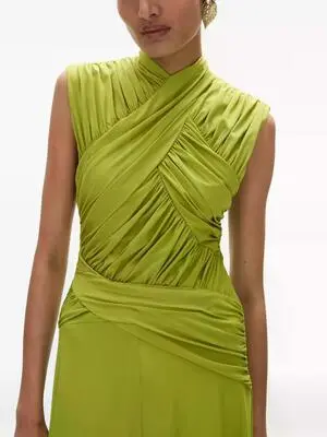 Rachel Gilbert Juniper Ruched Gown - Green