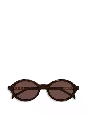 Gucci Oval Logo Sunglasses - Brown