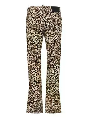 Dsquared2 Leopard-print Five-pockets Jeans