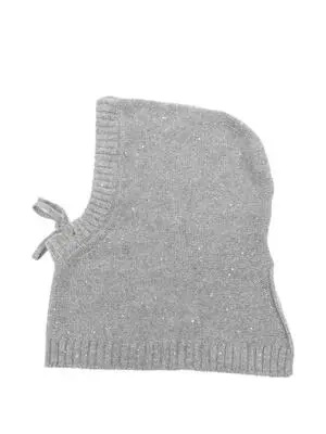 GRAN SASSO Sequin-embellished Balaclava - Grey
