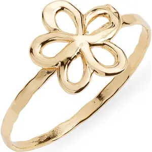 KIARA BY KI-ELE Melia Open Flower Ring - Gold