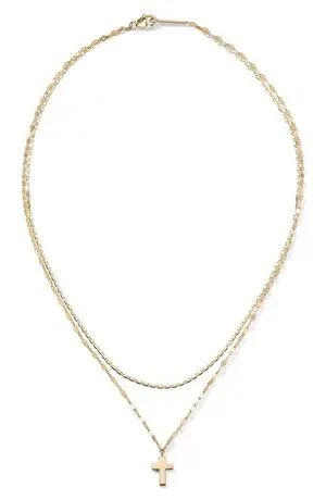 Lana Jewelry 14k Gold Disc Layer Necklace - Yellow Gold
