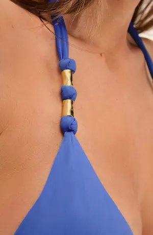 VIX PAULA HERMANNY Paula Triangle Bikini Top - Blue