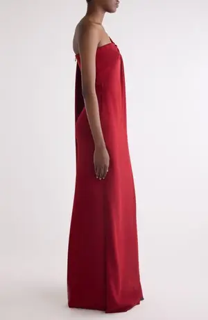 Givenchy Asymmetric Draped Cady Cape Gown
