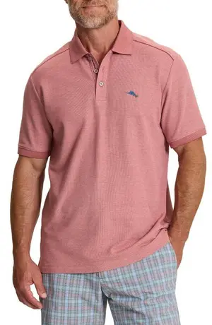 Tommy Bahama Emfielder Icon Solid Islandzone® Polo - Cosmopolitan Heather