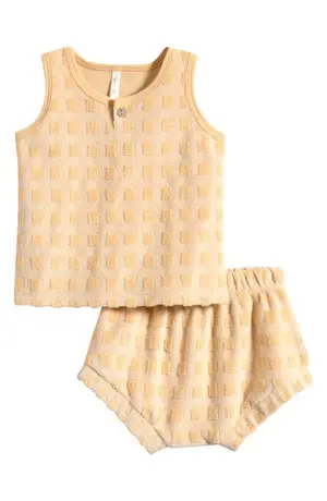 RYLEE + CRU Terry Cloth Tank & Shorts Set - Butterscotch