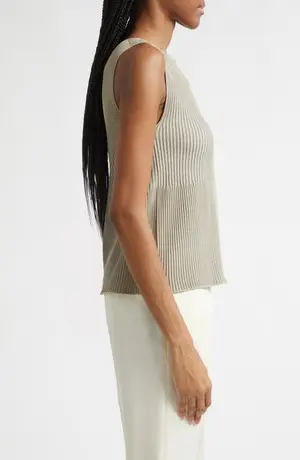 Emporio Armani Reverse Knit Tank - Tan
