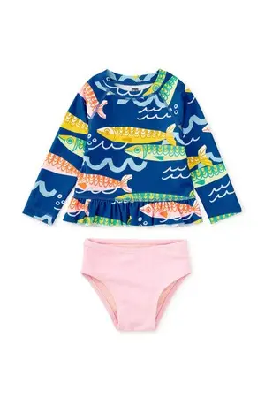 TEA COLLECTION Rash Guard Baby Swim Set - Sardinas Del Mar