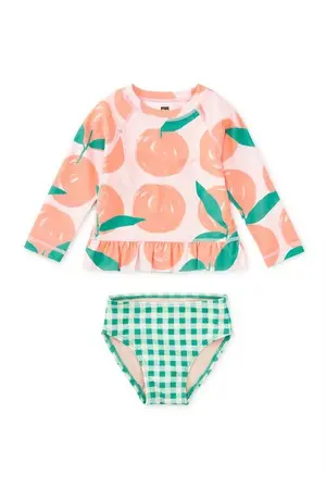 TEA COLLECTION Rash Guard Baby Swim Set - Valencia Orange