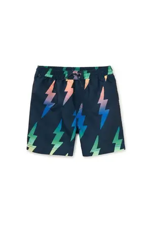 TEA COLLECTION Mid-length Swim Trunks - Rainbow Lightning Bolt