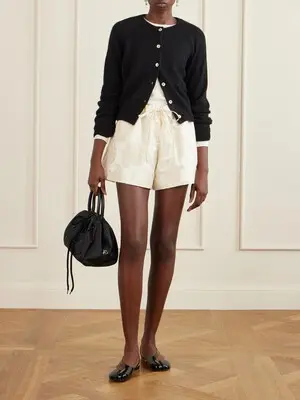 Simone Rocha Floral-jacquard Satin Shorts