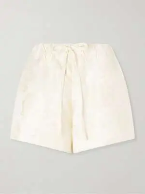 Simone Rocha Floral-jacquard Satin Shorts - Pink