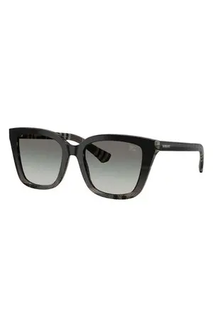 Burberry 52mm Gradient Square Sunglasses - Check Grey Gradient/grey
