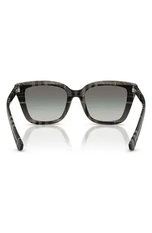 Burberry 52mm Gradient Square Sunglasses - Check Grey Gradient/grey