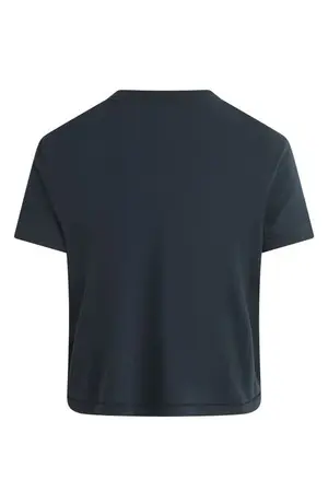 FAVORITE DAUGHTER Collegiate Logo Crop Graphic T-shirt - Navy