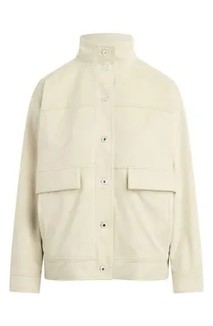 FAVORITE DAUGHTER Faux Leather Chore Jacket - Bone