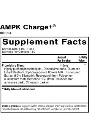 QUICKSILVER SCIENTIFIC Ampk Charge Plus Metabolic Energy Support Supplement