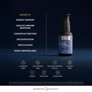 QUICKSILVER SCIENTIFIC Methyl B Complex Liposomal Liquid B Vitamin Supplement