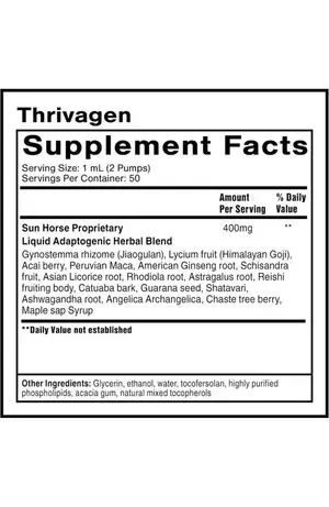 QUICKSILVER SCIENTIFIC Thrivagen Adaptogenic Shatavari And Maca Root Supplement