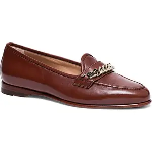 Santoni Leather Andrea Loafer - Brown