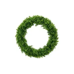 NEARLY NATURAL 20-in Artificial Boxwood Wreath - Green