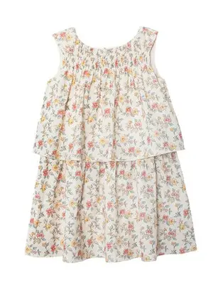 MABEL + HONEY Audrey Sleeveless Dress - Floral/ Beige