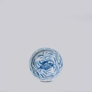 COBALT GUILD Small Porcelain Floral Dish - Blue And White