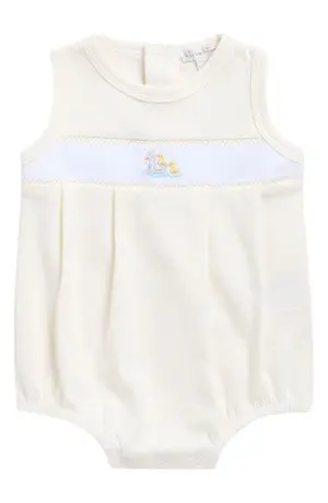 KISSY KISSY Pima Cotton Romper With Duck Detail - Yellow