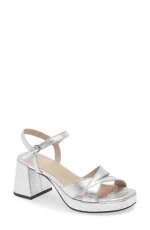 WONDERS Ankle Strap Platform Sandal - Perl Plata