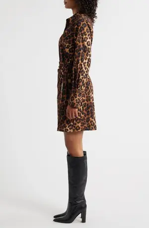 Sam Edelman Leopard Print Shirt Dress