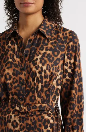 Sam Edelman Leopard Print Shirt Dress