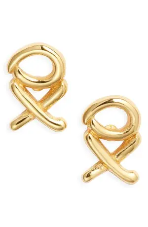KIARA BY KI-ELE Xo Stud Earrings - Gold
