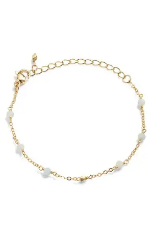 KIARA BY KI-ELE Emi Aquamarine Station Bracelet - Gold