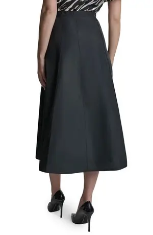 Dkny Taffeta Seamed A-line Midi Skirt