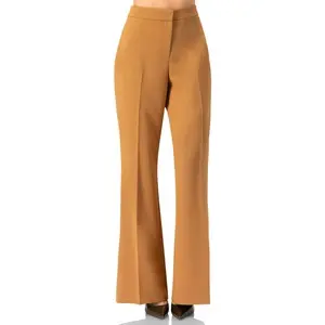 IVONNE Semi Flare Trousers - Camel